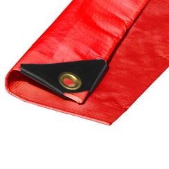 PTM Tarps Heavy Duty Red Polyethylene Tarp - 6' x 8' - TR0608